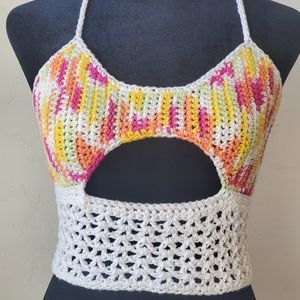 Handmade Crochet | Tops | Sneak A Peek Crochet Crop Top | Poshmark